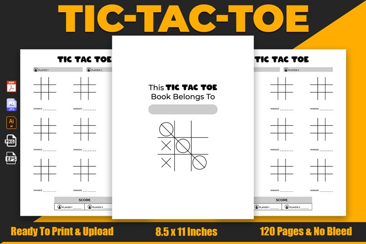 Tic Tac Toe Low Content KDP interior Design