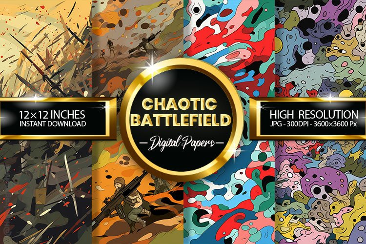 Chaotic Battlefield Digital Papers - 04 Variations (3524215)