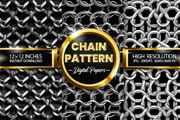 Chain Pattern Digital Papers - 03 Variations