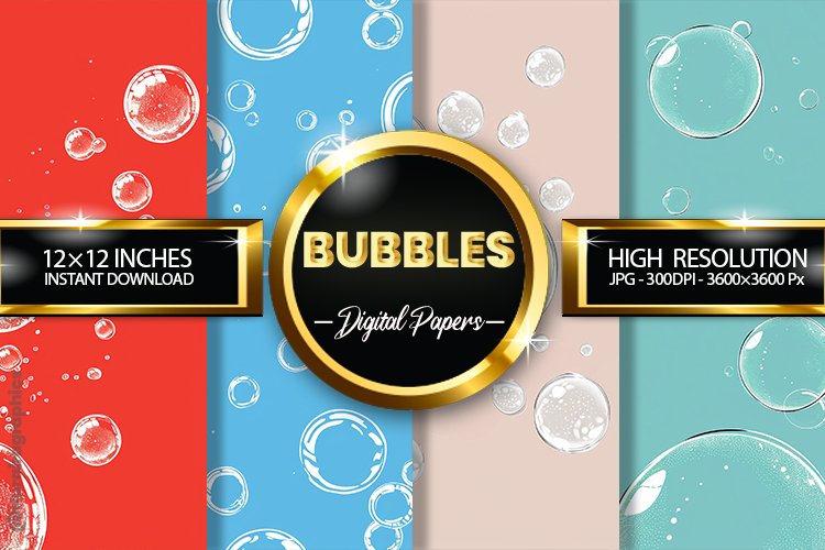 Bubbles Digital Papers - 04 Variations (3764599)