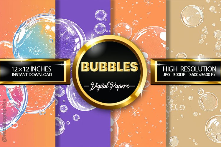 Bubbles Digital Papers - 04 Variations (3764566)
