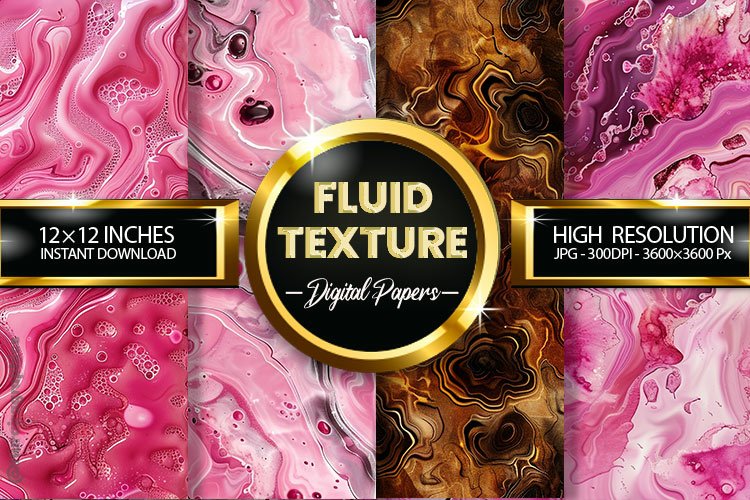Fluid Texture Digital Papers - 04 variations (4026105)