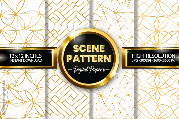 Scene Pattern Digital Papers - 04 Variations (3589629)