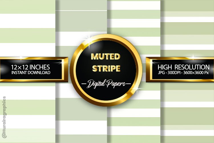 Muted Stripe Digital Papers - 04 Variations (3534328)