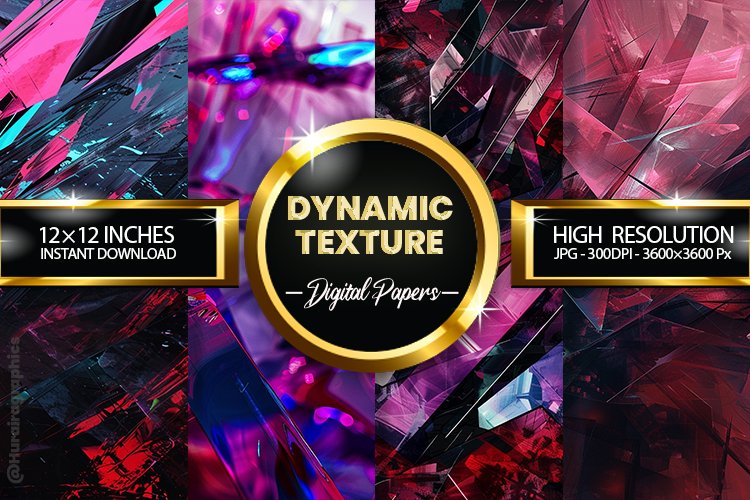 Dynamic Texture Digital Papers - 04 variations