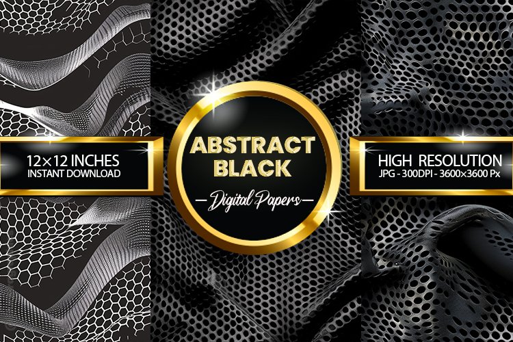Abstract Black Digital Papers - 03 Variations