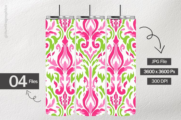 Green White Pattern Digital Papers - 04 Variations (3533673)