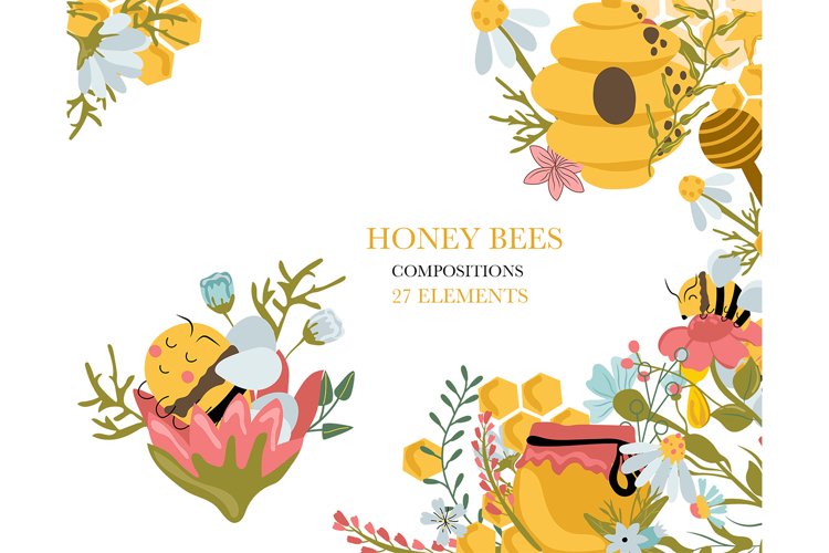 Honey bee clipart, Cute busy bee png, Digital Bee (2081784)