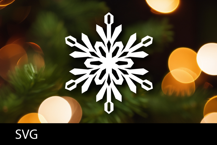 SVG file Snowflake papercut. Christmas cut file. (6390104)