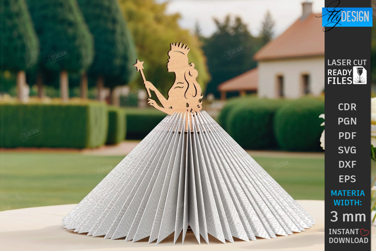 Princess Napkin Holder Laser Cut | Adornment (6345923)