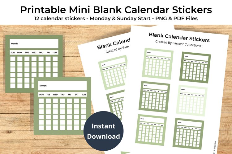 Blank Printable Calendar | Design Bundles