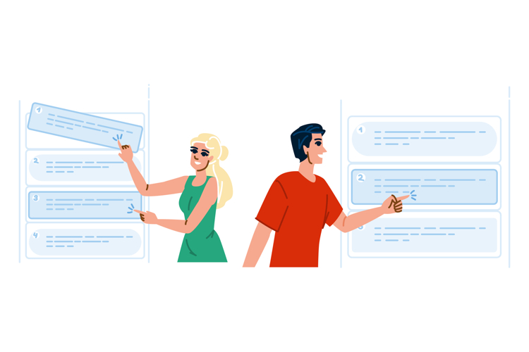 management priority task workflow vector (6578542)