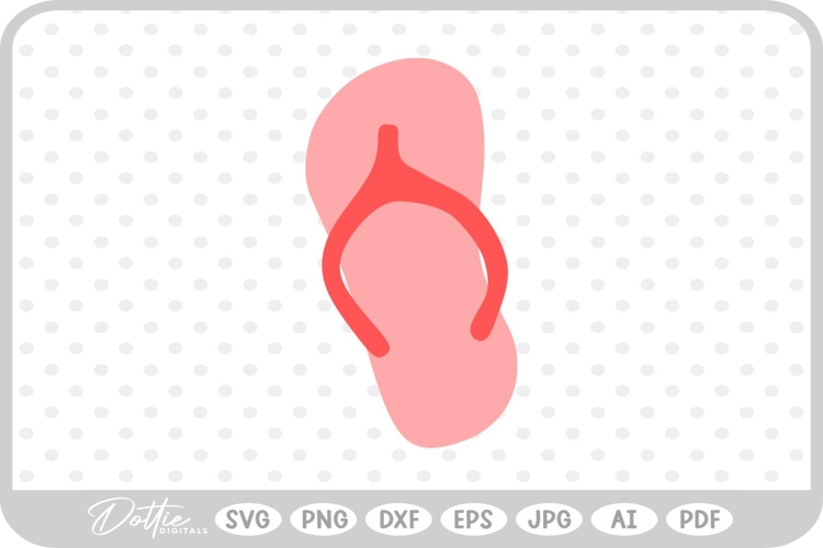 Flip Flop Sandal SVG PNG DXF (6210197)