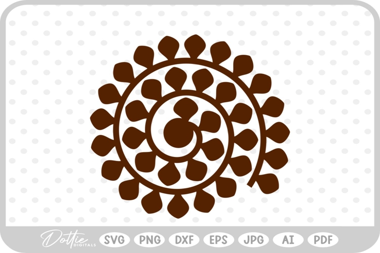 Paper Flower Rolled Craft SVG PNG DXF (6226760)