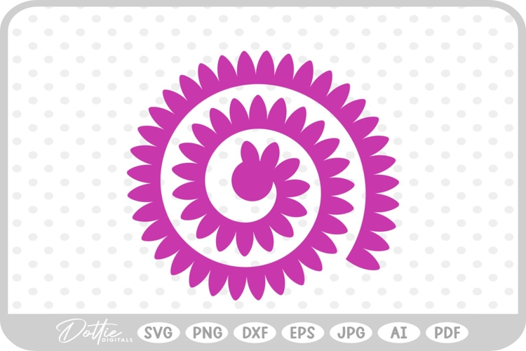 Rolled Flower Paper Craft SVG PNG DXF (6222704)