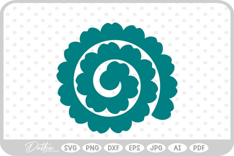 Paper Flower Rolled Paper Craft SVG PNG DXF (6221773)