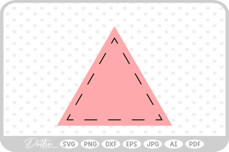 Dashed Triangle SVG PNG DXF