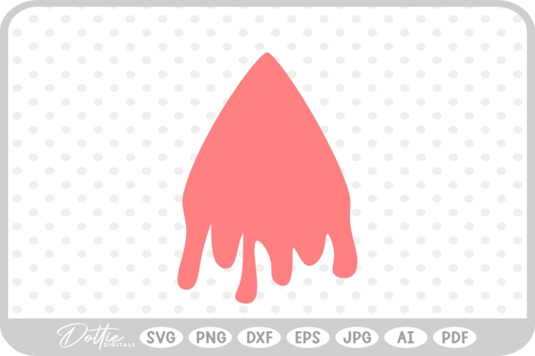 Dripping Melted Shape Silhouette Blood SVG PNG DXF (6220513)