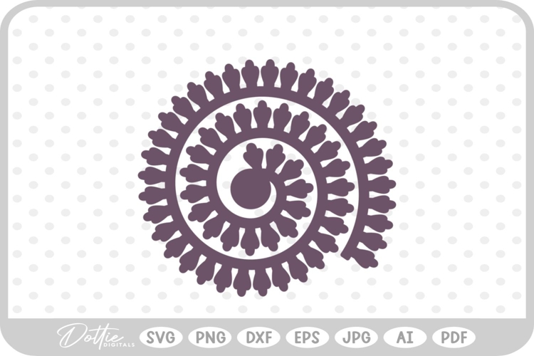 Rolled Flower Paper Craft SVG PNG DXF (6222727)