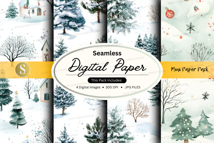 Winter wonderland digital paper (6533509)