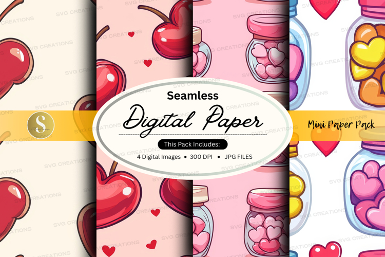 Seamless digital paper - sweet treats digital paper pack