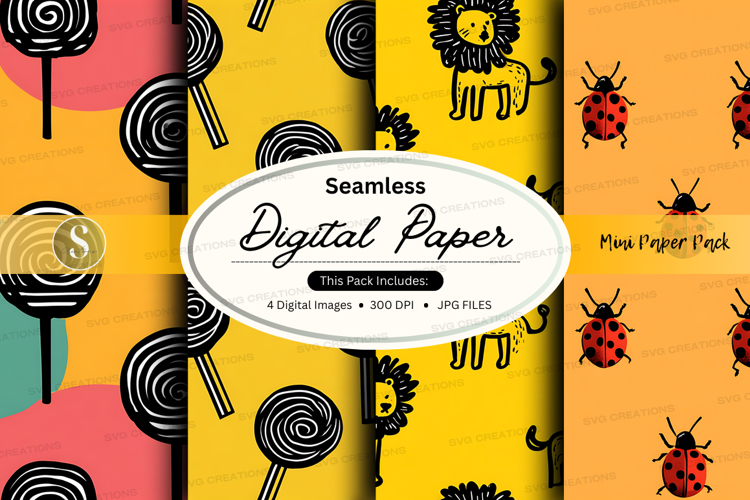 Whimsical mini paper pack digital paper (6515243)