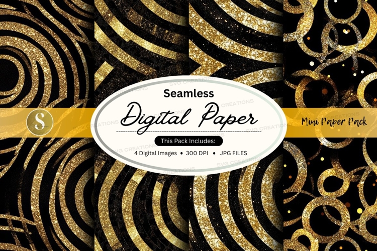 Golden swirl seamless pattern (6508548)
