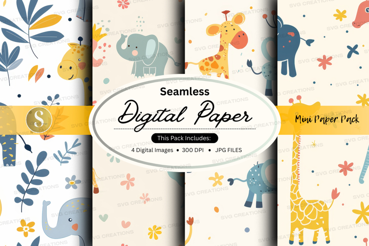 Seamless digital paper - mini jungle pack
