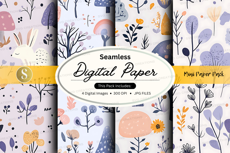 Seamless digital paper - moss paper pack digital (6521397)