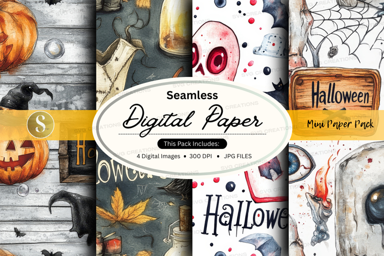 Halloween seamless digital paper pack (6532686)