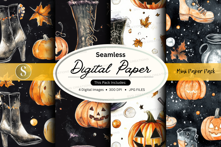 Seamless digital paper - halloween theme digital (6532817)