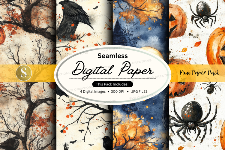 Seamless digital paper - halloween theme digital (6532980)