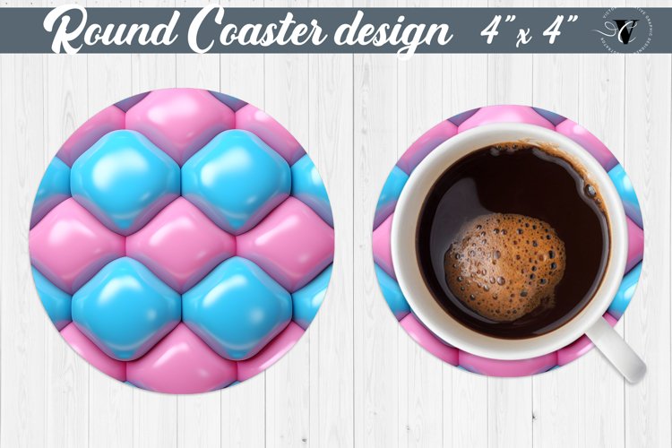 Round Coaster | Puff | 3D coaster (3463457)