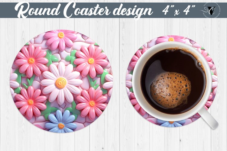 Round Coaster | Puff | 3D coaster (3463509)