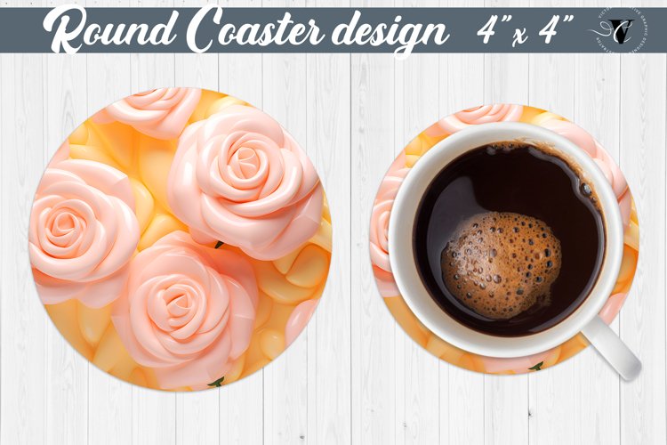 Round Coaster | Puff | 3D coaster (3463499)