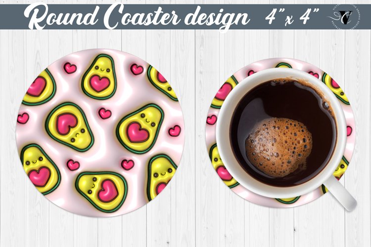 Round Coaster | Puff | 3D coaster (3463664)