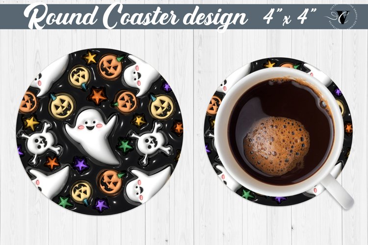 Round Coaster | Puff | 3D coaster (3463558)