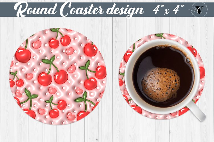 Round Coaster | Puff | 3D coaster (3463559)