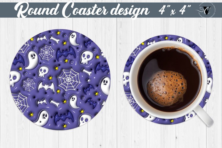 Round Coaster | Puff | 3D coaster (3463660)