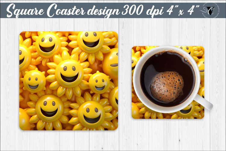 Square Coaster | Puff | 3D coaster (3407827)