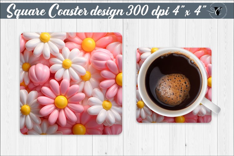 Square Coaster | Puff | 3D coaster (3407881)