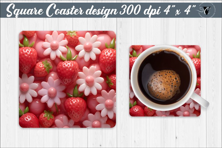 Square Coaster | Puff | 3D coaster (3407883)