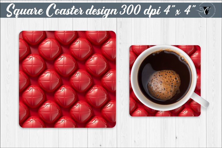 Square Coaster | Puff | 3D coaster (3408015)
