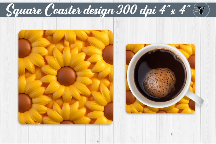 Square Coaster | Puff | 3D coaster (3407913)