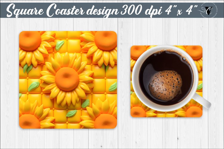 Square Coaster | Puff | 3D coaster (3407911)