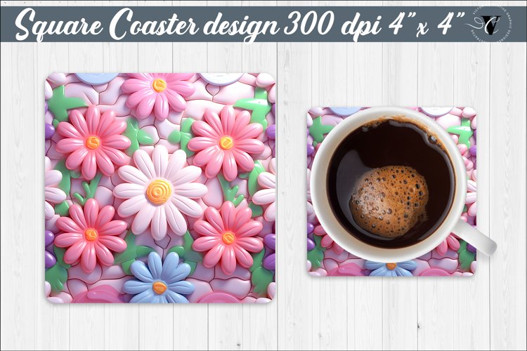 Square Coaster | Puff | 3D coaster (3407907)