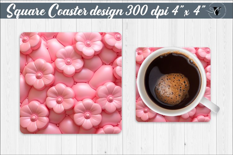 Square Coaster | Puff | 3D coaster (3407906)