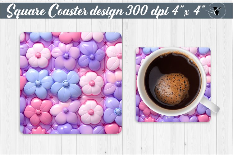 Square Coaster | Puff | 3D coaster (3407904)