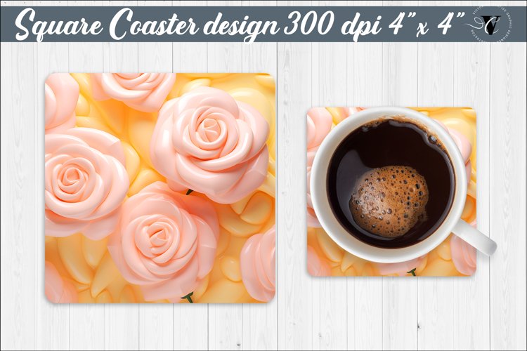 Square Coaster | Puff | 3D coaster (3407964)