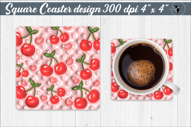 Square Coaster | Puff | 3D coaster (3408030)